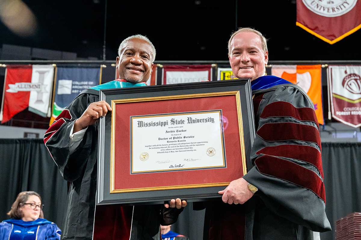 Tucker Honored at Graduation | Office of the President